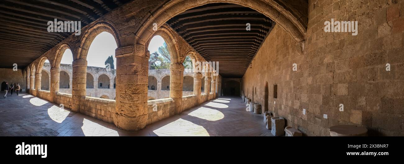Collonades, artefacts, Archaeological Museum in the former Order of St ...