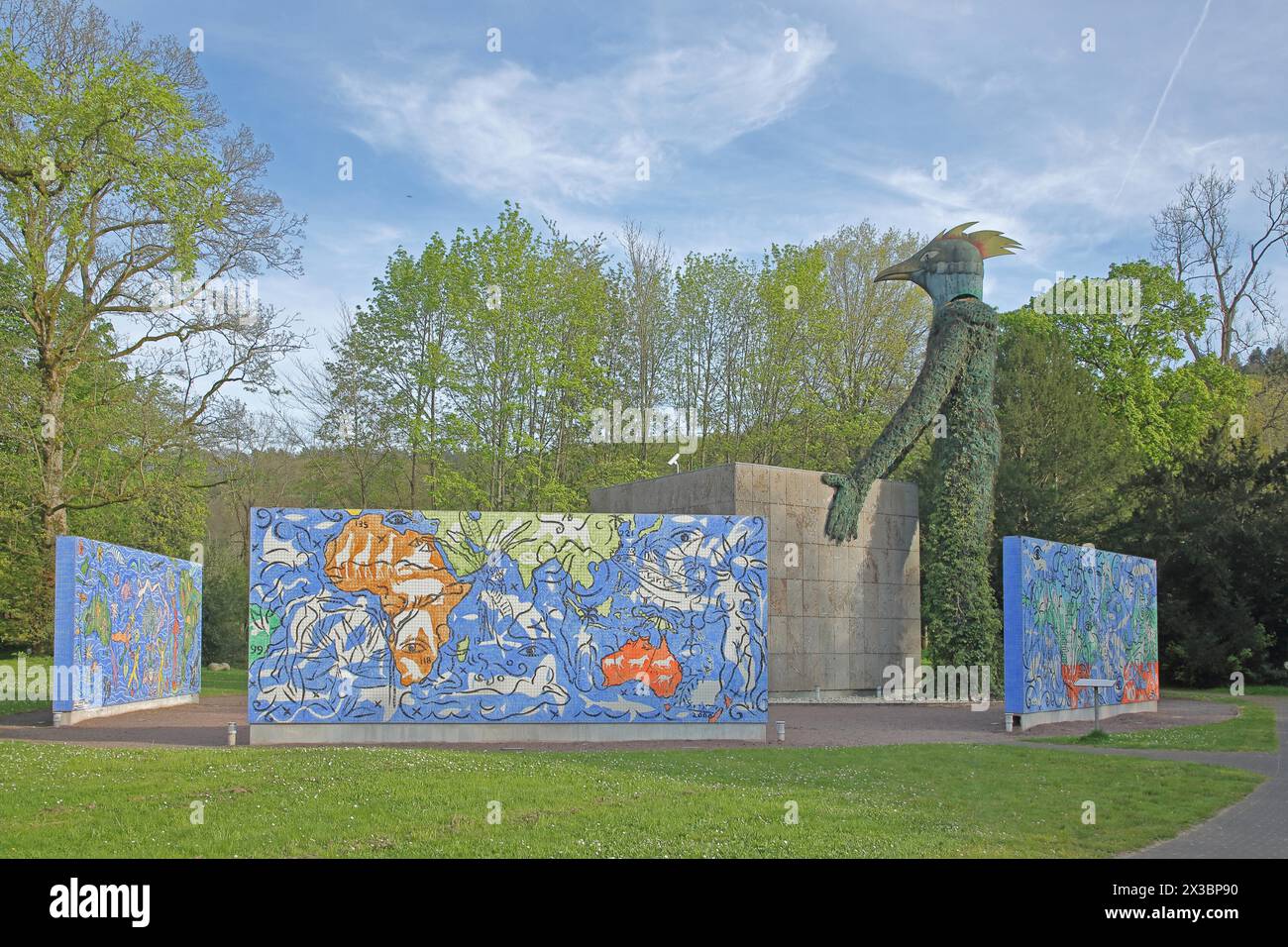 Sculpture Living Planet Square, World Map of Life, by Stefan Szczesny ...