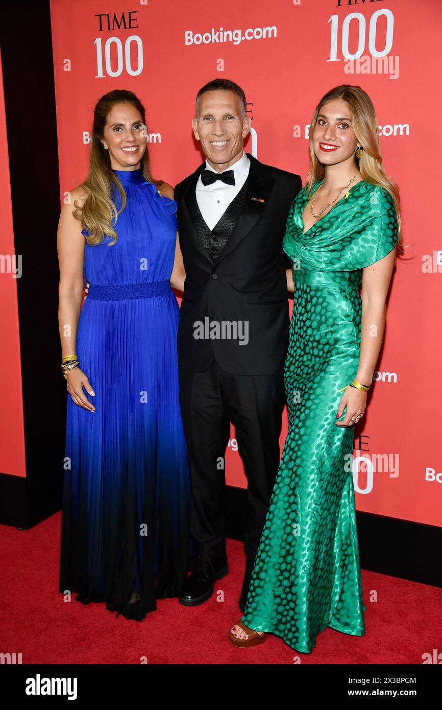 Mattel chairman and CEO Ynon Kreiz, center, with wife and daughter ...