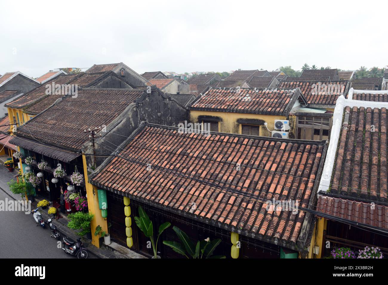 Traditional rooftops in the old city of Hoi An in Vietnam Stock Photo ...