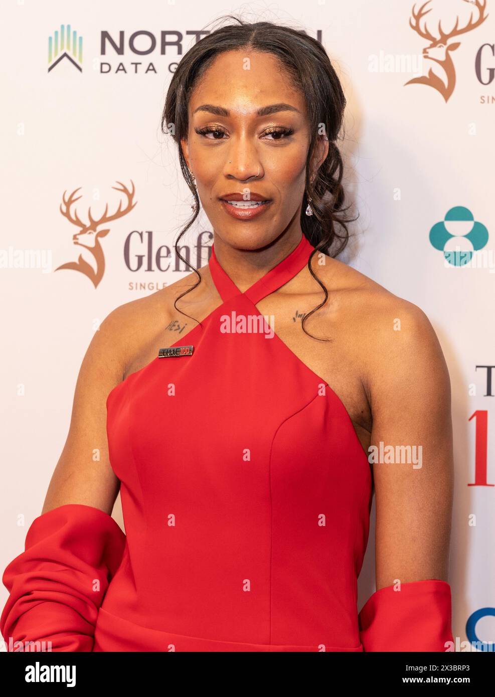 A'ja Wilson attends Time100 gala at Jaz at Lincoln Center in New York ...