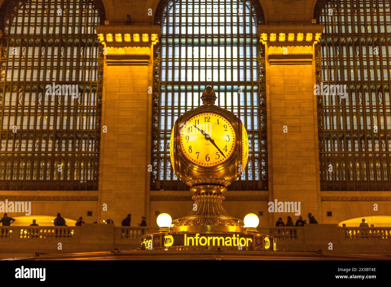 The famous four-sided opal clock of the information centre in the main ...
