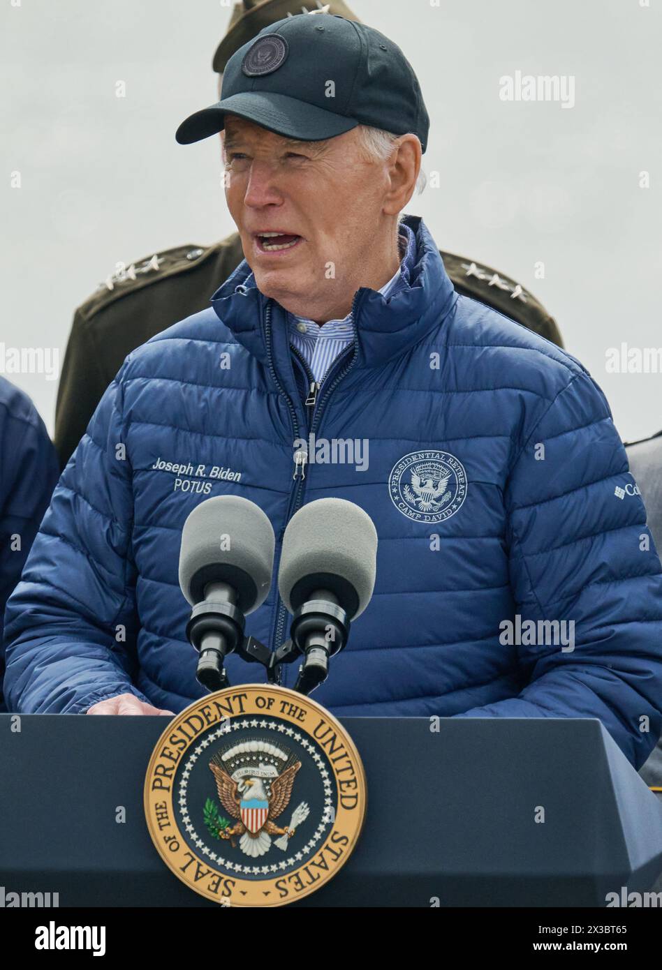 BALTIMORE, MD, USA - APRIL 05, 2024: President Joe Biden delivers ...