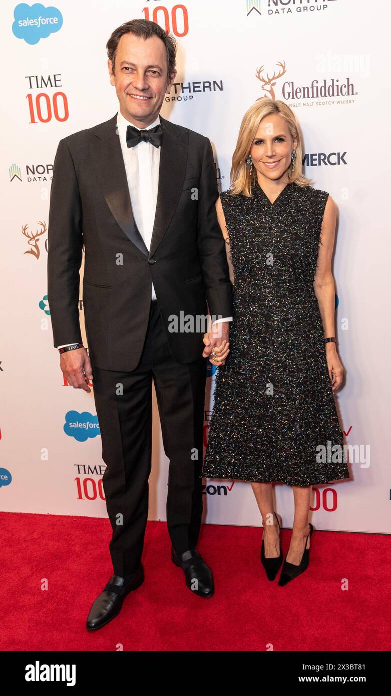 New York, USA. 25th Apr, 2024. Pierre-Yves Roussel and Tory Burch ...