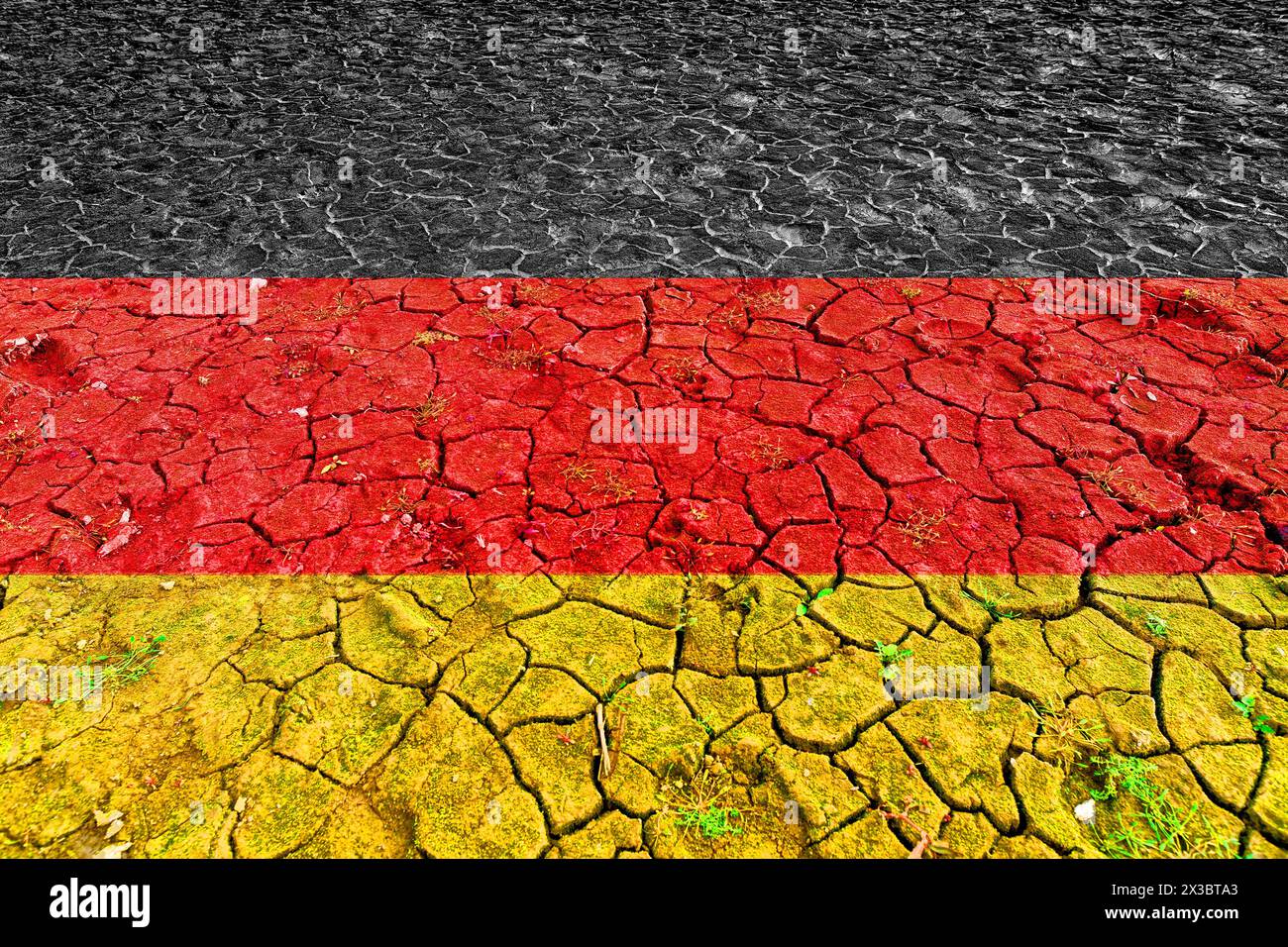 German flag with tears Stock Photo - Alamy