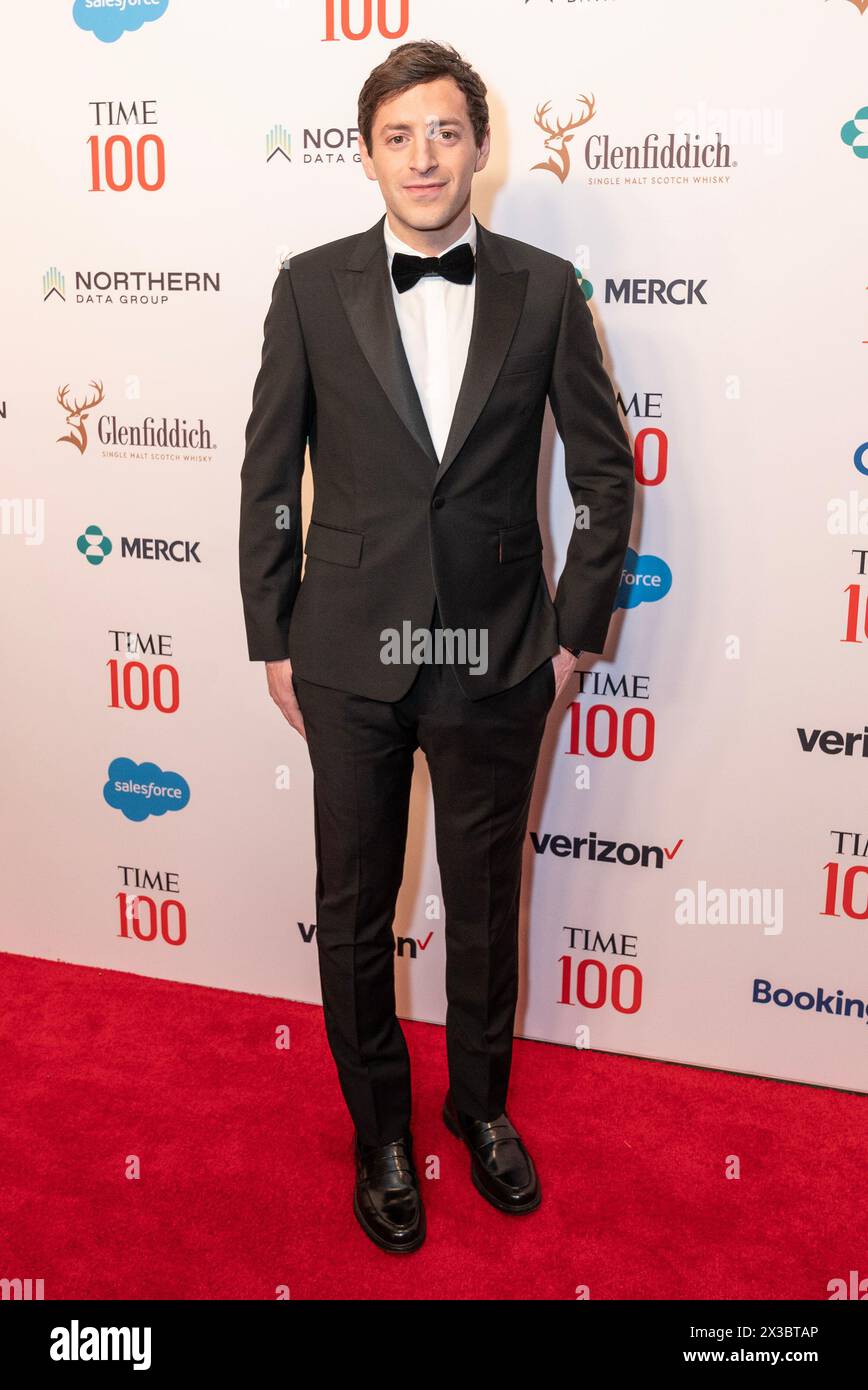 New York, USA. 25th Apr, 2024. Alex Edelman attends Time100 gala at Jaz ...