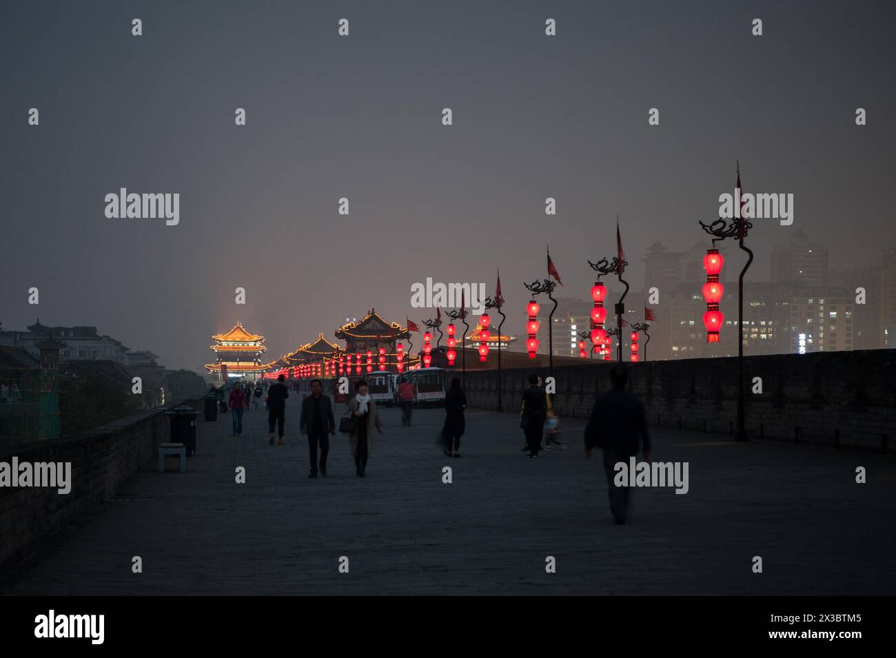 Xian, night landscape, china Stock Photo - Alamy