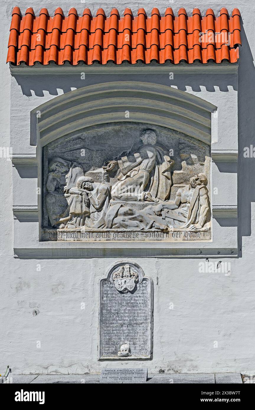 Half relief, Jesus and the sleeping disciples on the Mount of Olives ...