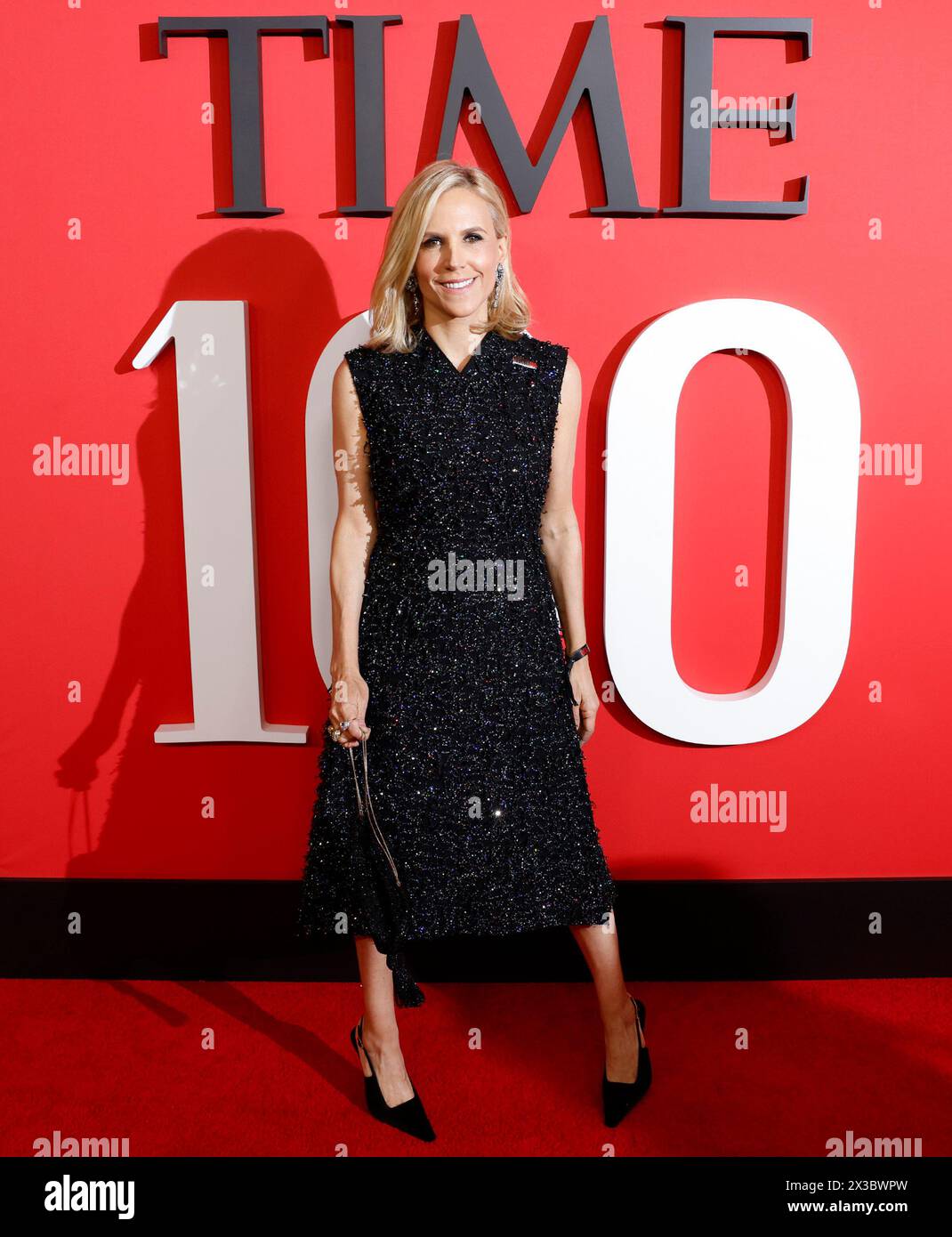 New York, United States. 25th Apr, 2024. Tory Burch arrives on the red ...