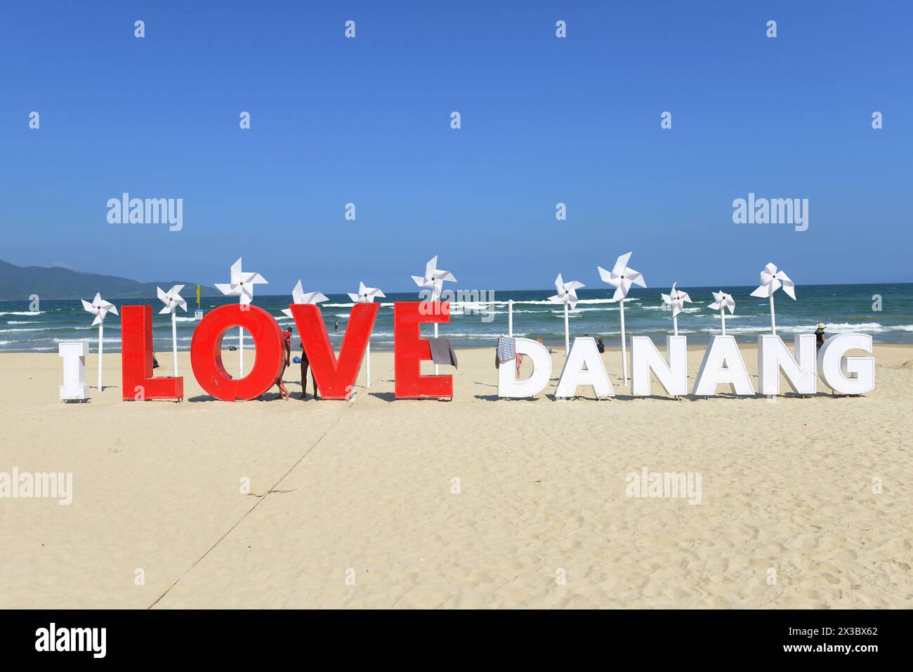 I Love Da Nang sign on the beach in Da Nang, Vietnam Stock Photo - Alamy