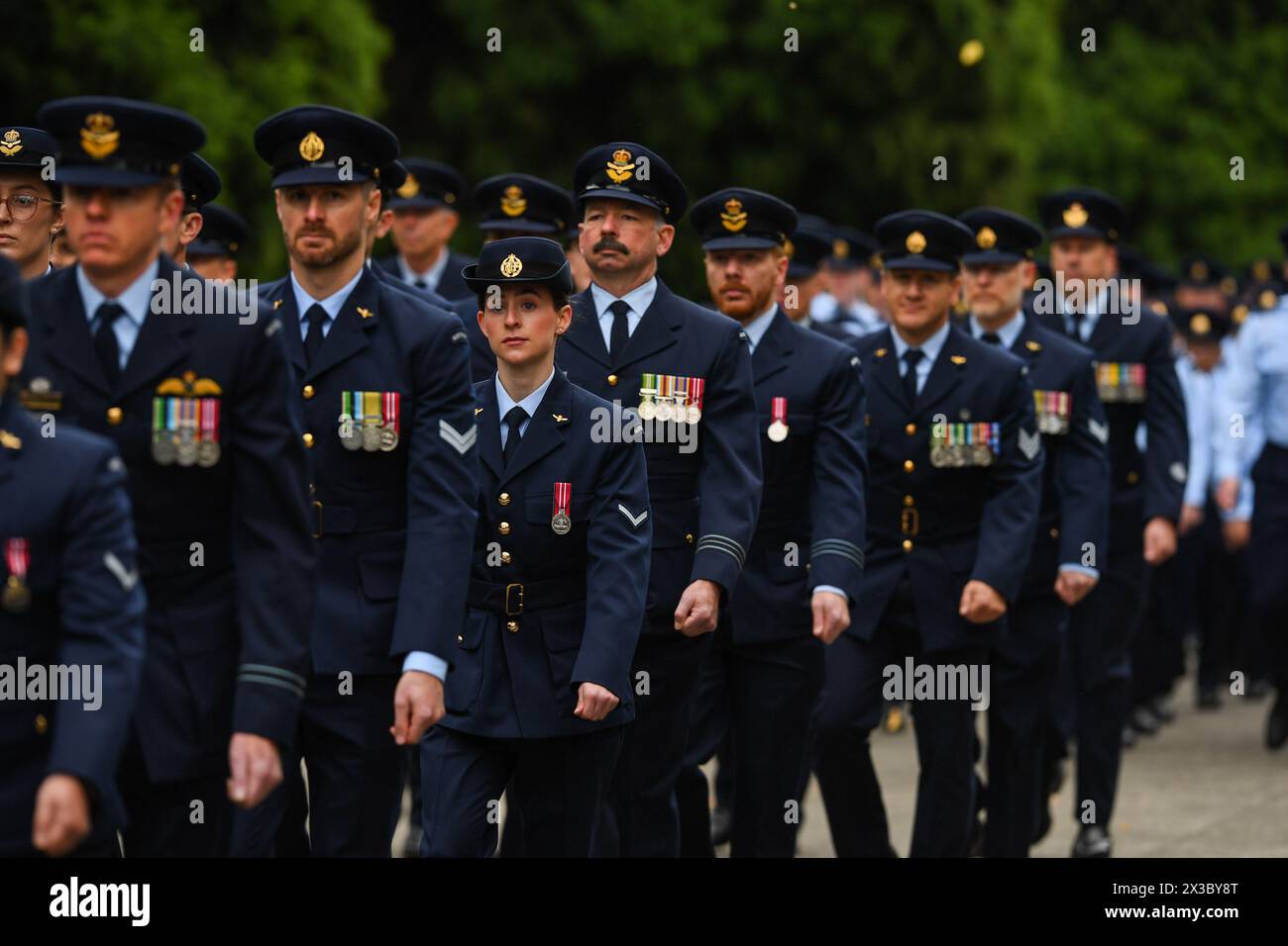 Melbourne, Australia. 25th Apr, 2024. Royal Australian Airforce members ...