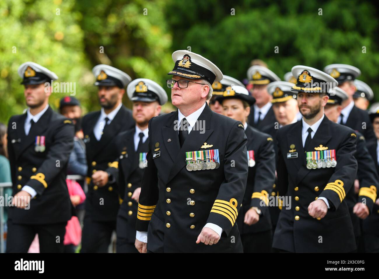 Melbourne, Australia. 25th Apr, 2024. Commanding Officer of HMAS ...