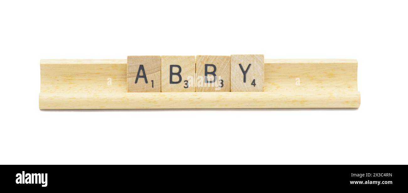 Miami, FL 4-18-24 popular baby girl first name of ABBY made with square ...