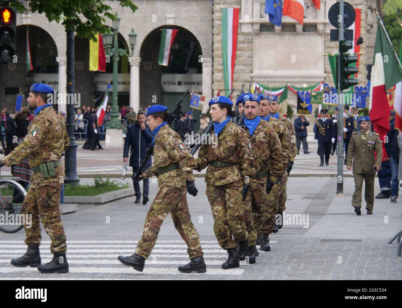Liberation Day April 25th in the center of Bergamo Stock Photo - Alamy