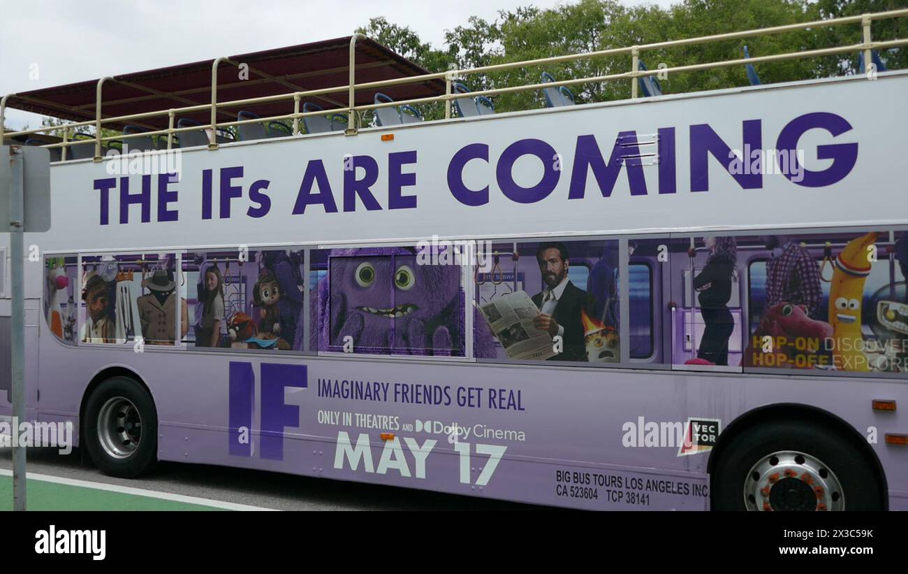 Los Angeles, California, USA 25th April 2024 If Movie Bus with Ryan ...