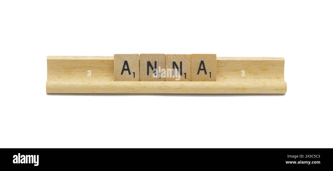 Miami, FL 4-18-24 popular baby girl first name of ANNA made with square ...