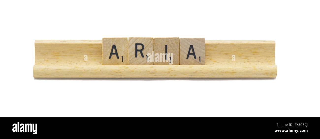 concept of popular newborn baby girl first name of ARIA made with ...