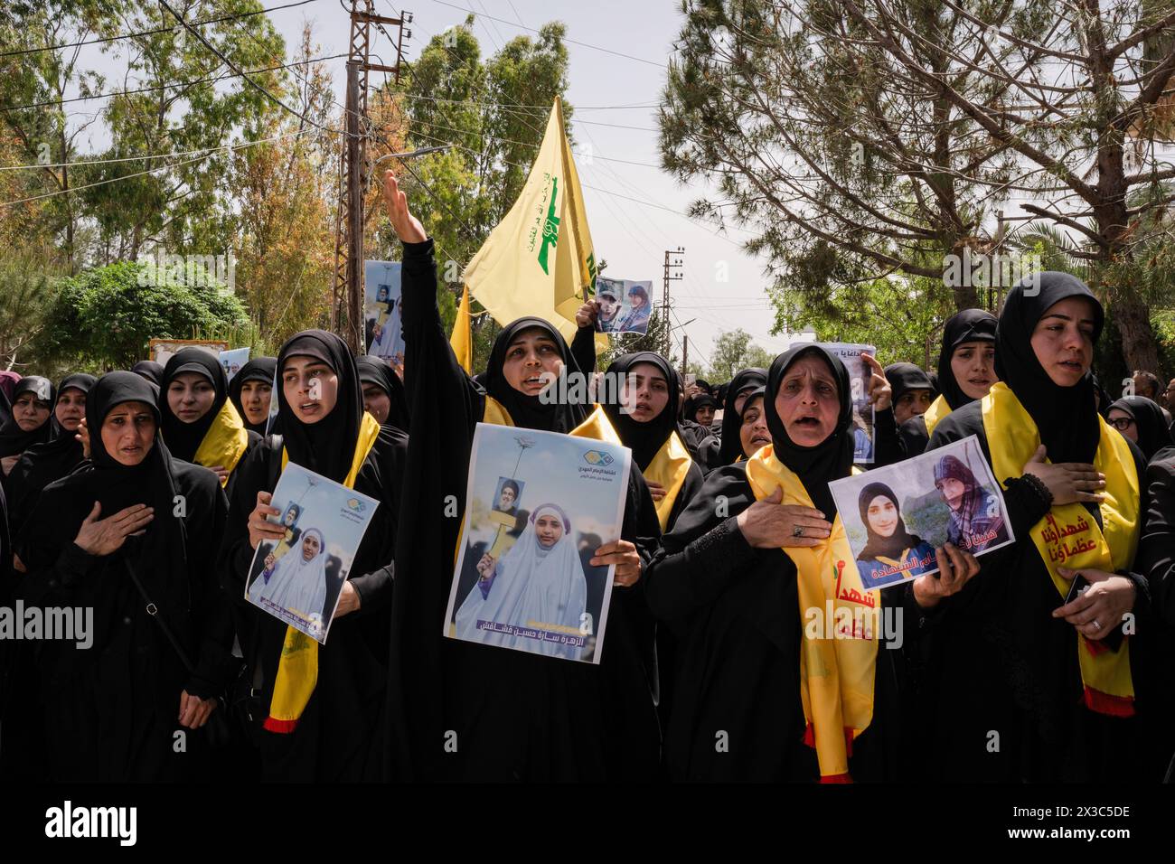 Hanin, Lebanon. 25th Apr, 2024. Rana, mother of Sarah Hussein Qashqash ...
