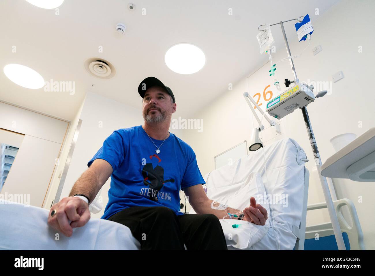 Patient Steve Young is administered infusion having received his first ...