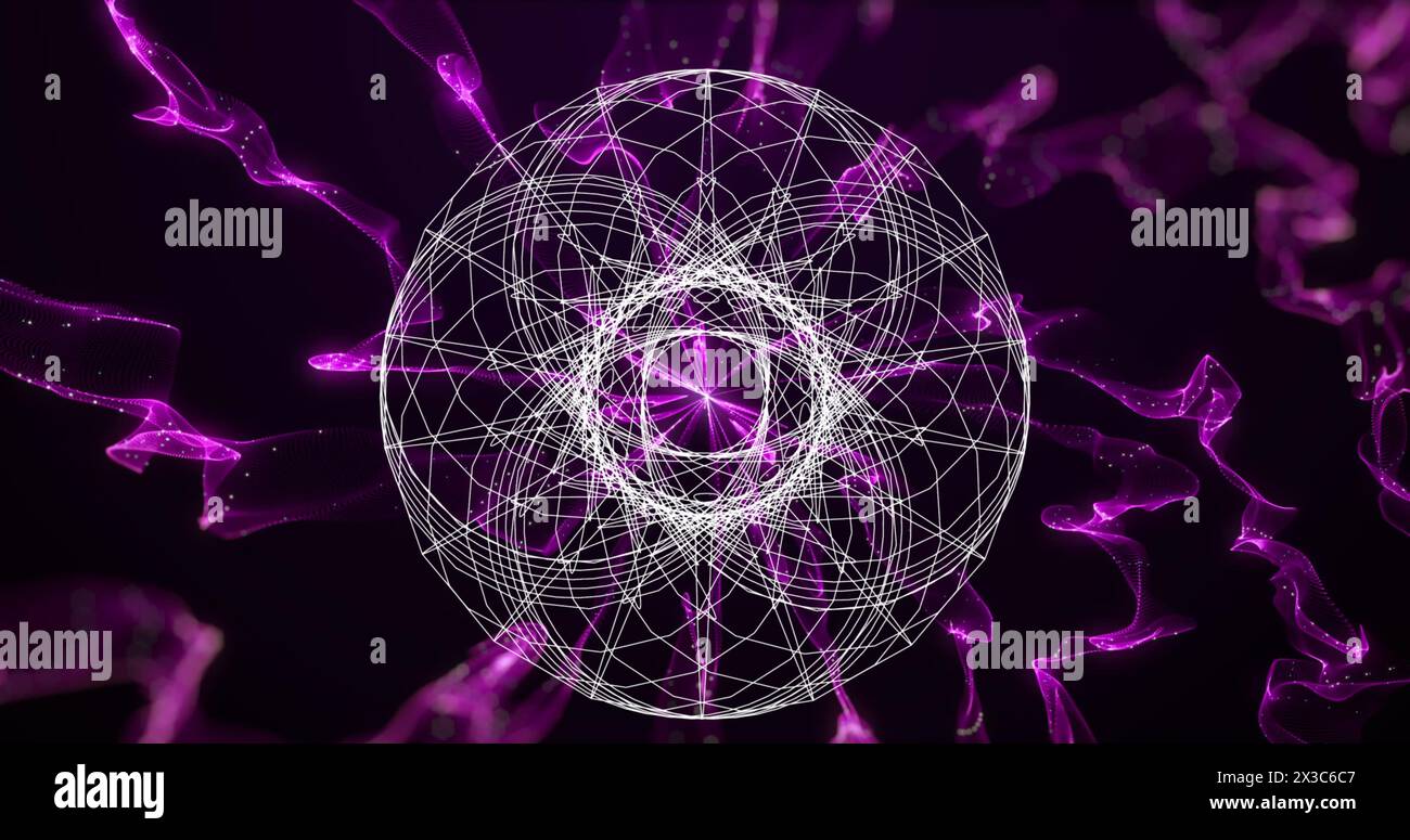 Animation globe connections on purple hi-res stock photography and ...