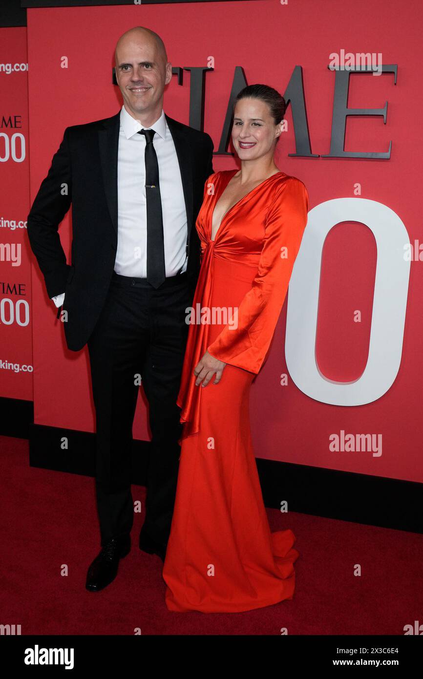 New York, United States. 25th Apr, 2024. Clay Kallman, Lauren Groff ...