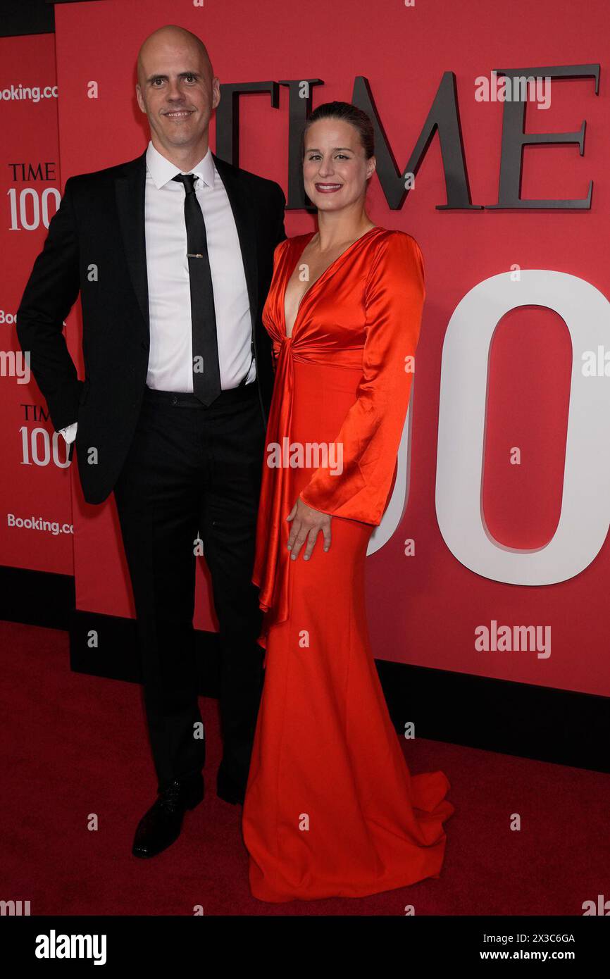 New York, United States. 25th Apr, 2024. Clay Kallman, Lauren Groff ...