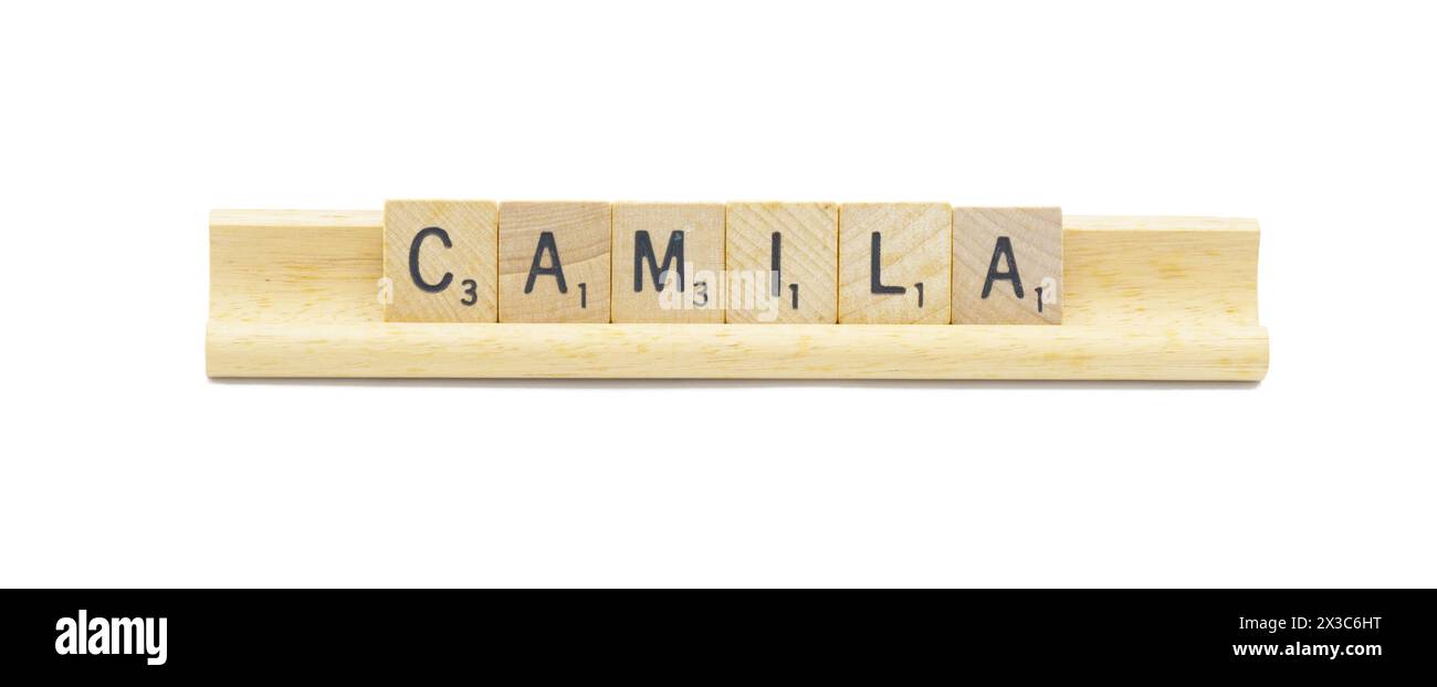 concept of popular newborn baby girl first name of CAMILA made with ...