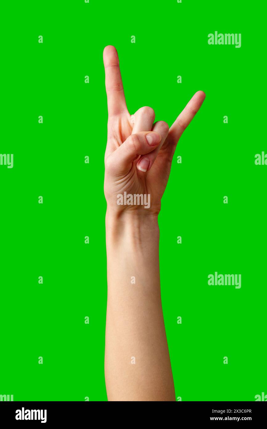 Person Making Peace Sign Gesture Stock Photo - Alamy