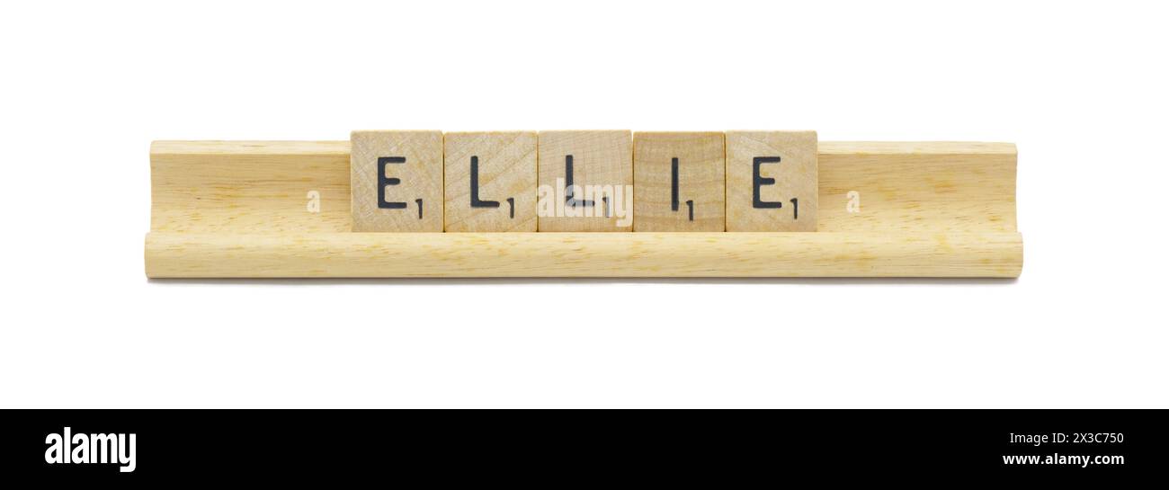 concept of popular newborn baby girl first name of ELLIE made with ...