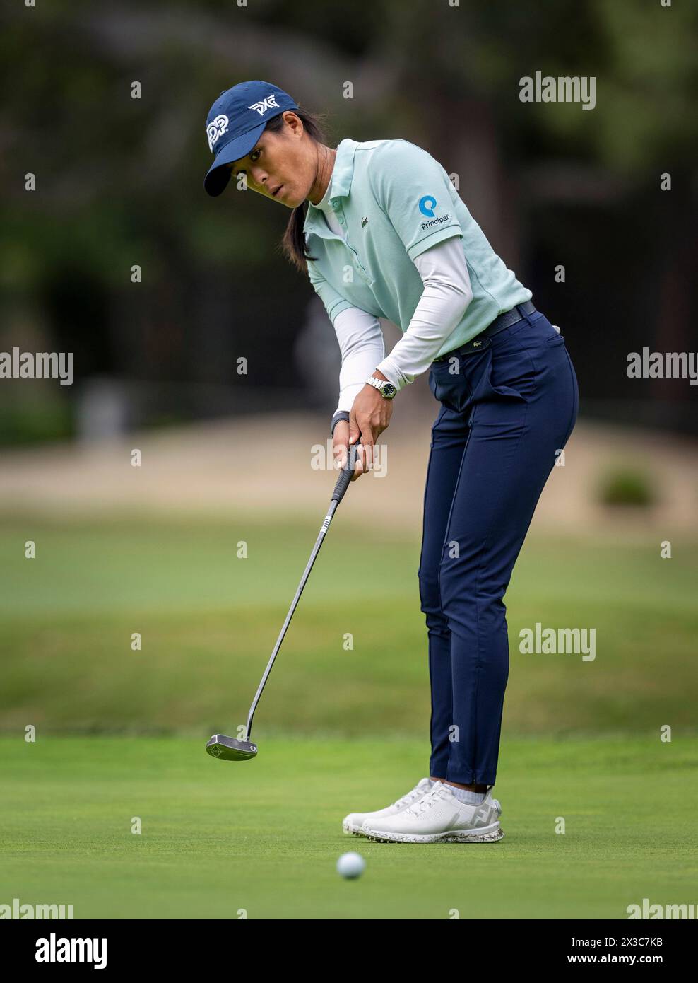 Los Angeles, California, USA. 25th Apr, 2024. CELINE BOUTIER putting on ...