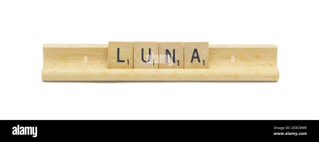 concept of popular newborn baby girl first name of LUNA made with ...