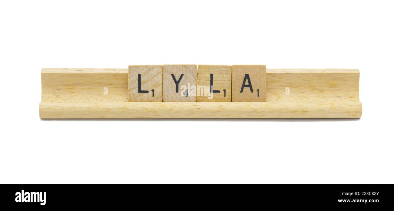 Miami, FL 4-18-24 popular baby girl first name of LYLA made with square ...
