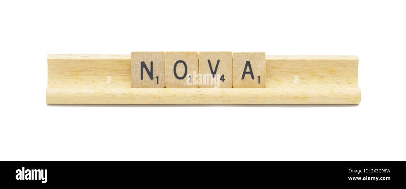 concept of popular newborn baby girl first name of NOVA made with ...