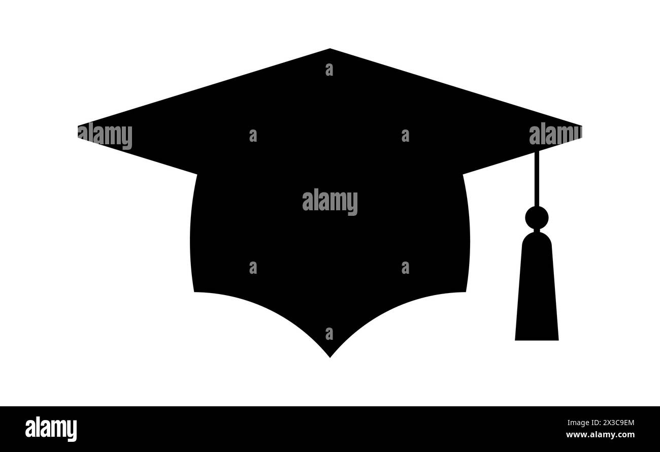 Graduation hat logo. Graduate cap flat sign Stock Vector Image & Art ...