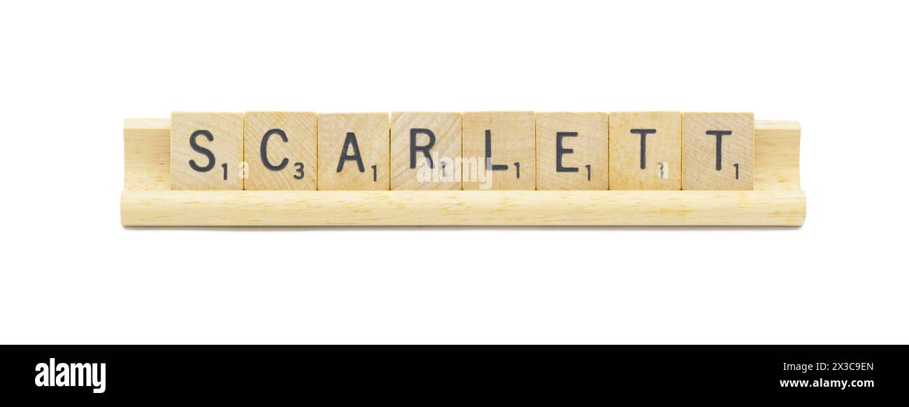 concept of popular newborn baby girl first name of SCARLETT made with ...