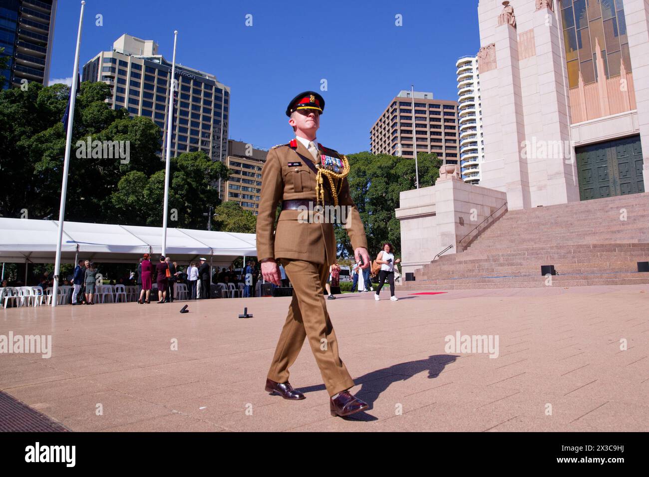 Sydney, Australia. 25th Apr, 2024. Brigadier Nigel Best arrives before ...