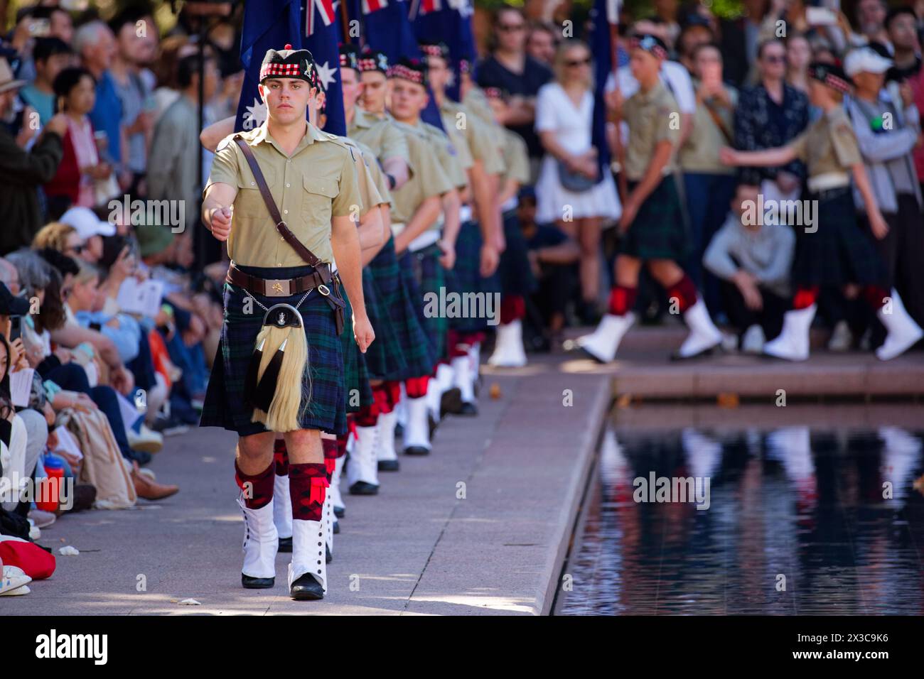 Sydney, Australia. 25th Apr, 2024. Scots College Cadet Unit and Flag ...