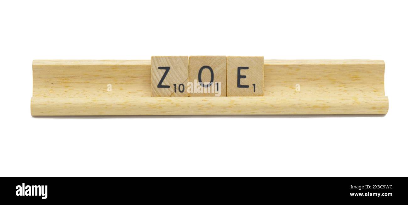 Zoe font hi-res stock photography and images - Alamy