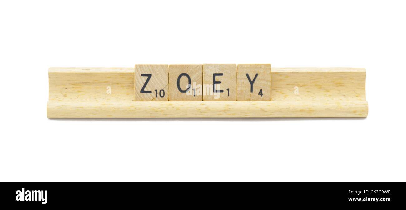 Miami, FL 4-18-24 popular baby girl first name of ZOEY made with square ...