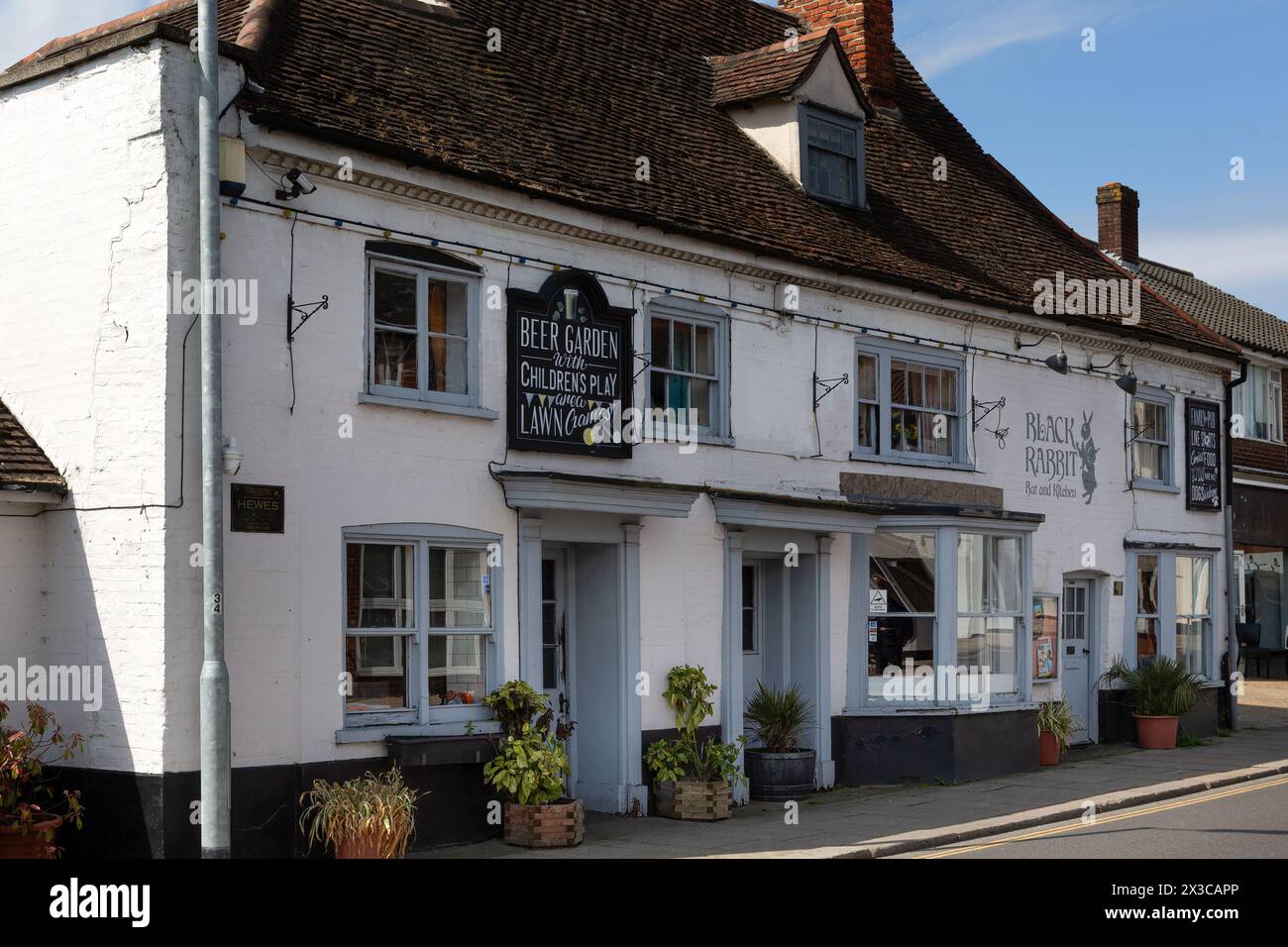 MALDON, ESSEX, UK - APRIL 25, 2024: Exterior view of the Black Rabbit ...