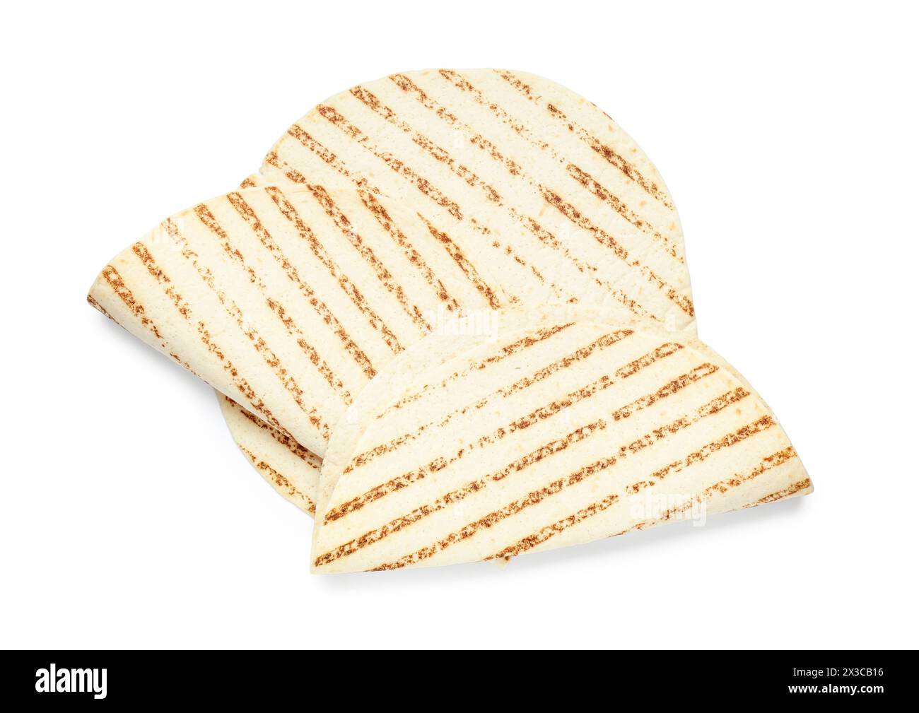 Double folded thin lavash on white background Stock Photo - Alamy