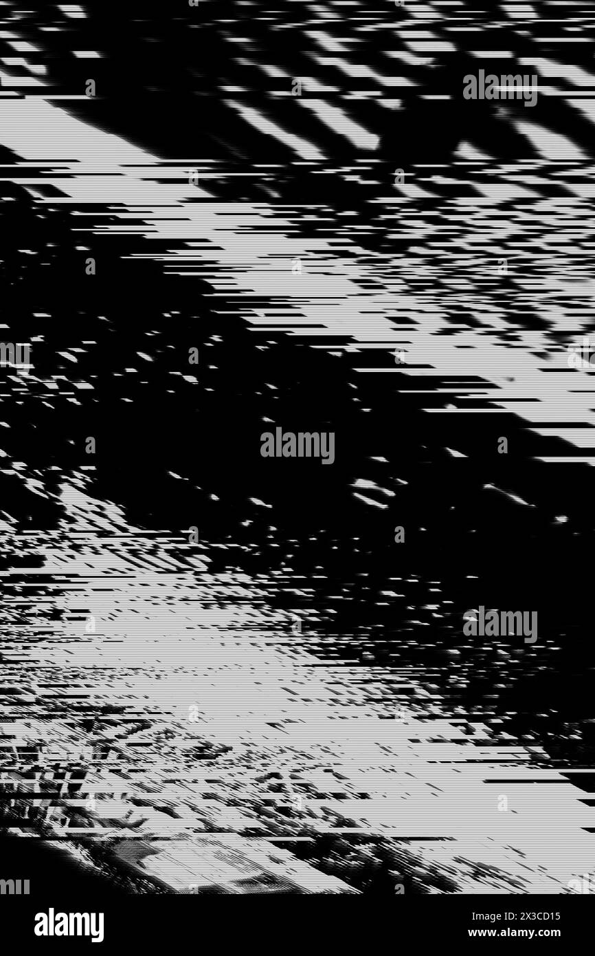 Interference noise glitch overlay Black and White Stock Photos & Images ...