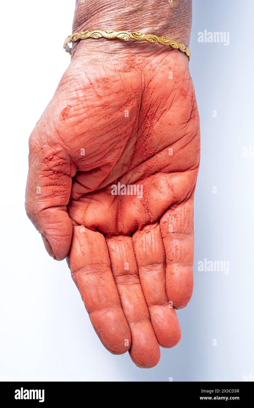 Hand powder holy celebration hi-res stock photography and images - Alamy