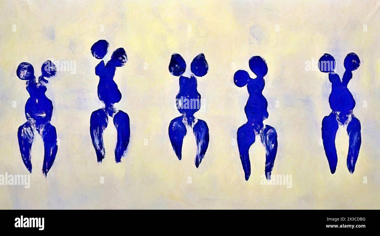 Anthropometry of the blue period, 1960 (Painting) by artist Yves Klein ...