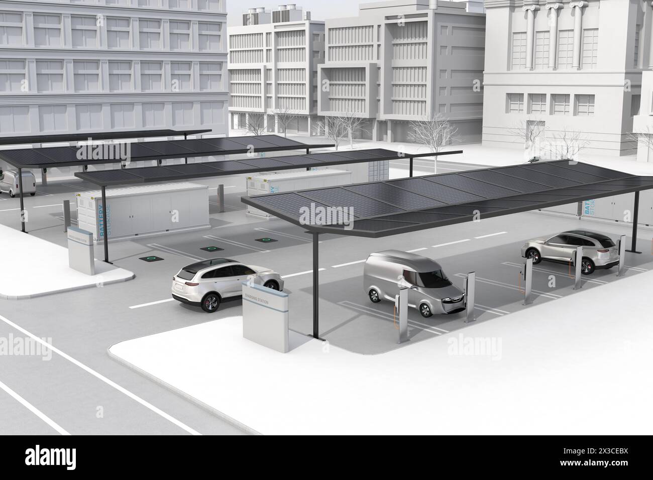 Electric Vehicle Charging Station equipped with Solar Panels and ...