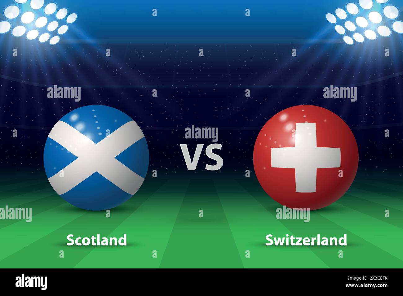 Scotland vs Switzerland. Europe football tournament 2024, Soccer ...