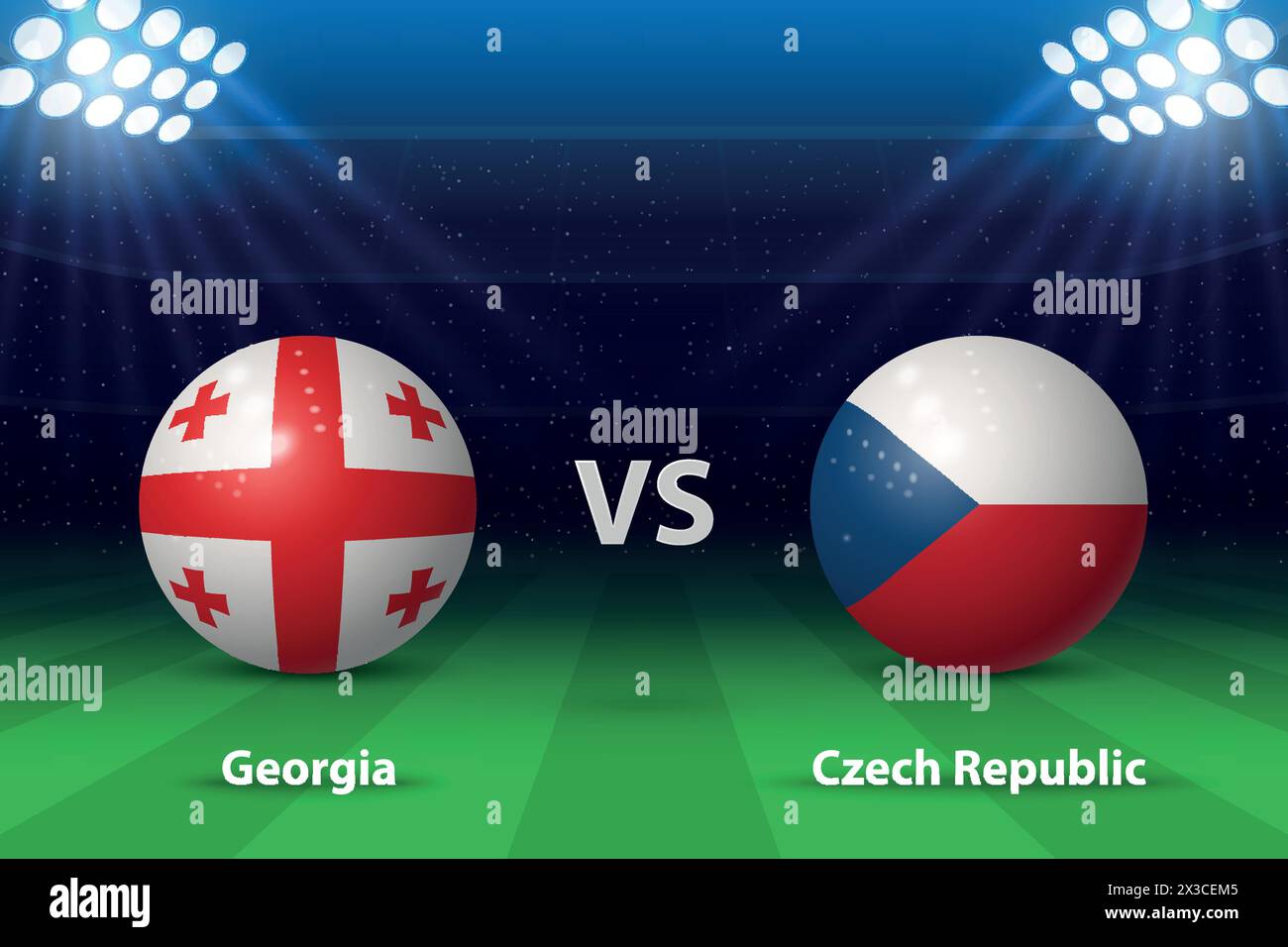 Georgia vs Czech Republic. Europe football tournament 2024, Soccer ...