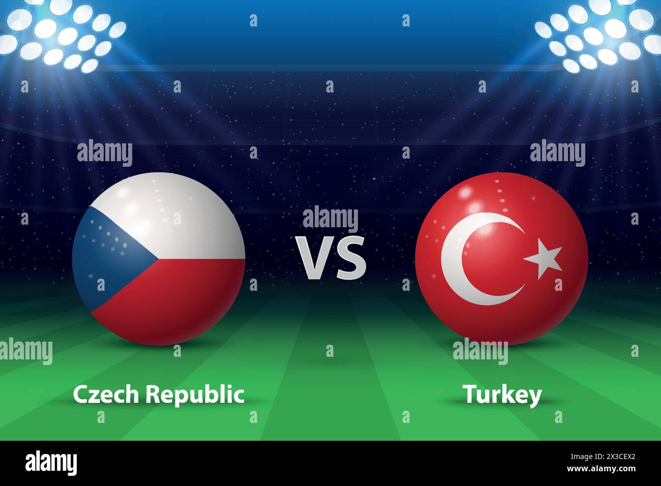 Czech Republic vs Turkey. Europe football tournament 2024, Soccer ...