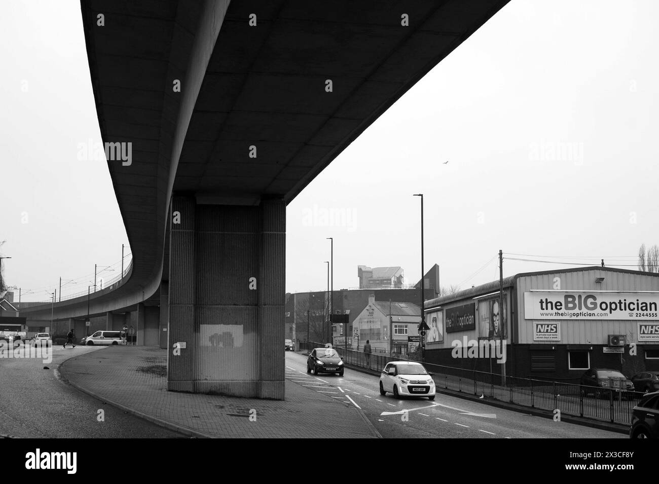 Byker Metro bridge and Shields Road from Elizabeth Street, Tyne and ...