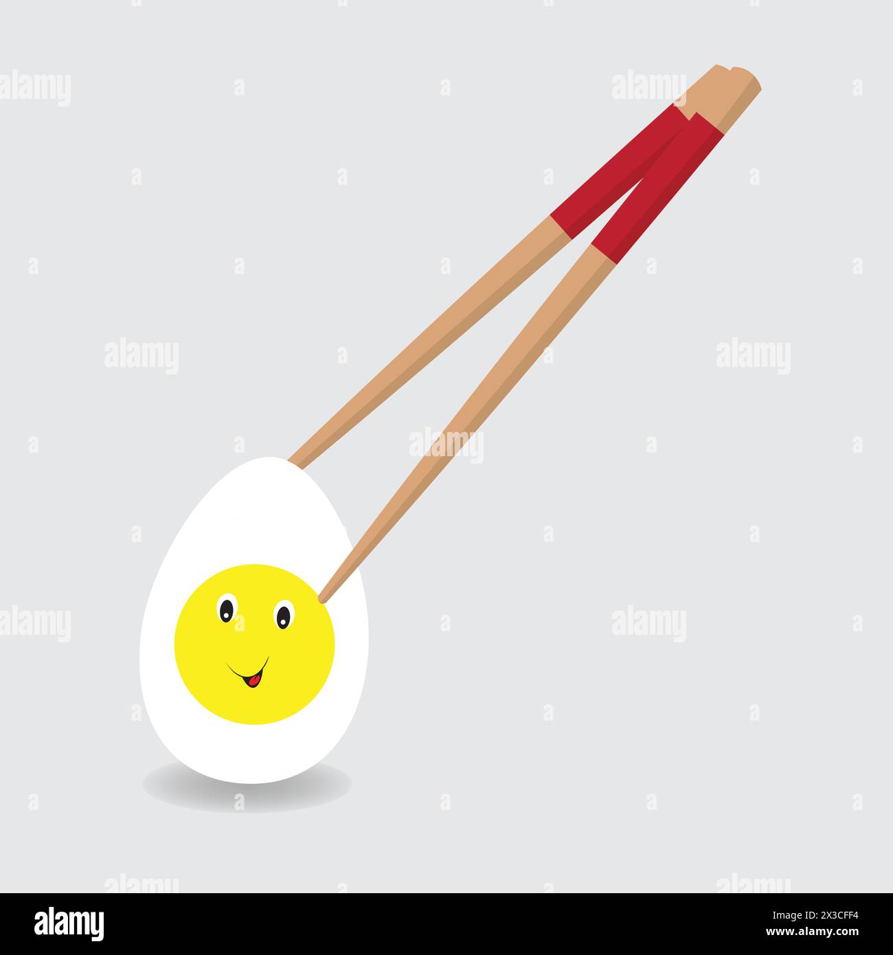 Cute egg character with chopsticks Stock Vector Image & Art - Alamy